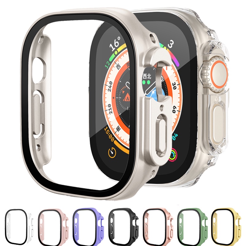 Glass + Capa Para A Caixa Do Relógio Apple Watch Case Ultra 49mm PC ...