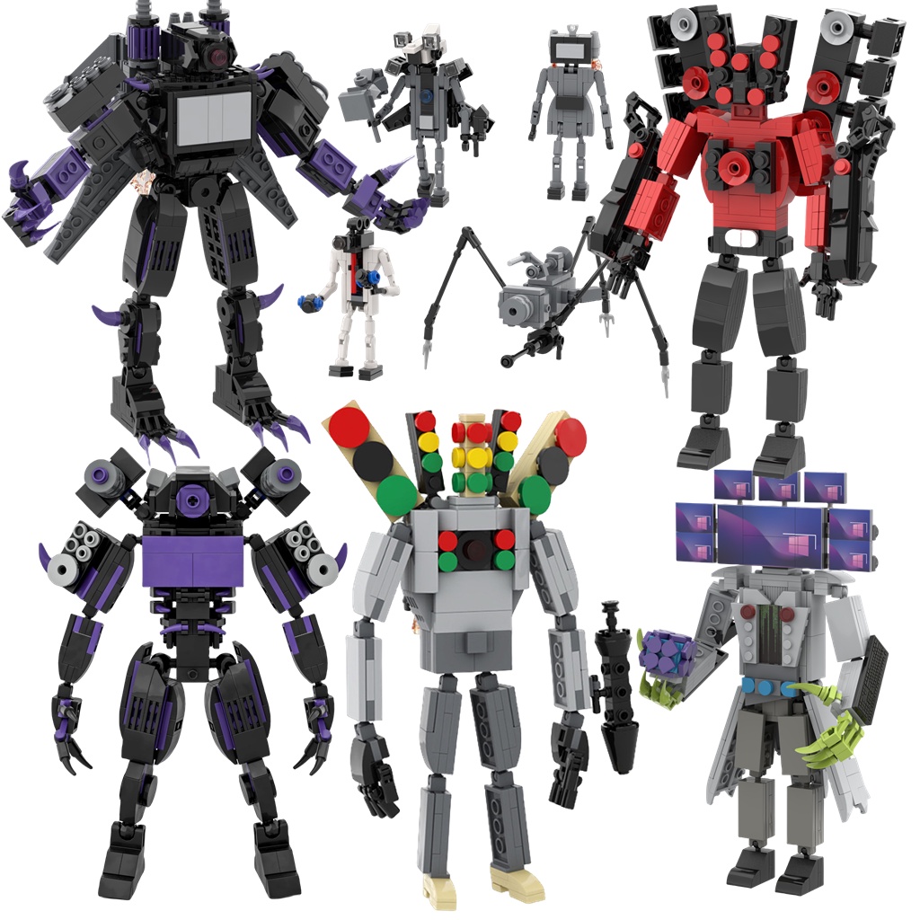 Titan Skibidi Modelo De Robô Montado Bloco De Construção Cameraman ...