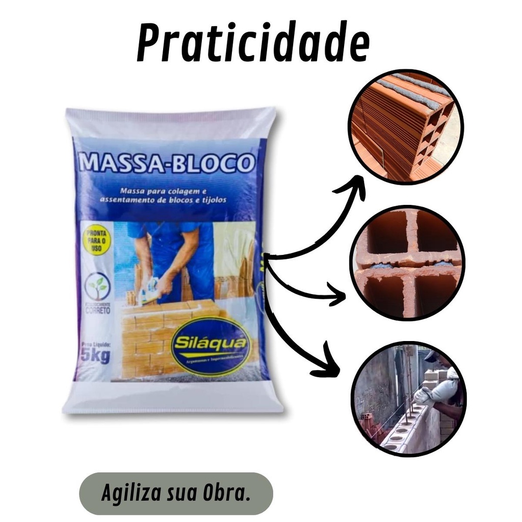 Massa Bloco Polimérica Silaquá Tijolos Parede Casa 15kg | Shopee Brasil