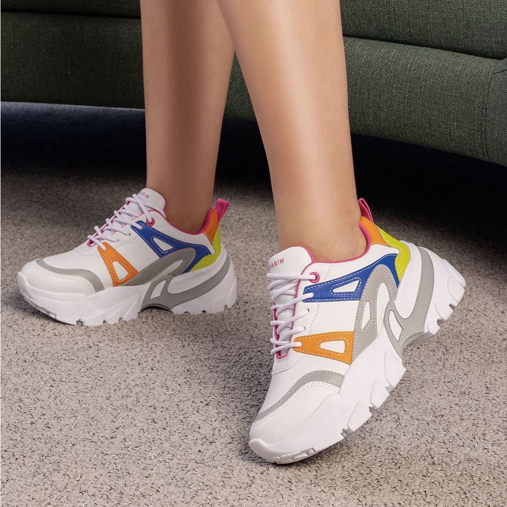 Tênis Feminino Ramarim Branco Colorido - Ref 13079 | Shopee Brasil