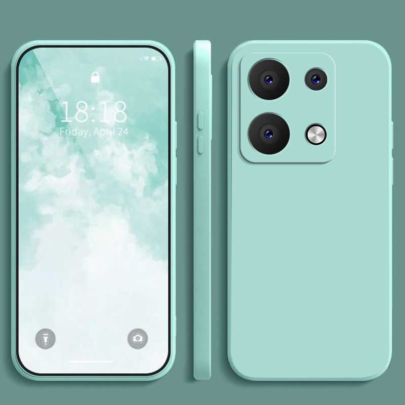 Xiaomi Redmi Note 13 Pro 5G + Plus 4G Silicone Líquido Borda Reta Do Telefone Caixa De Cor TPU ...