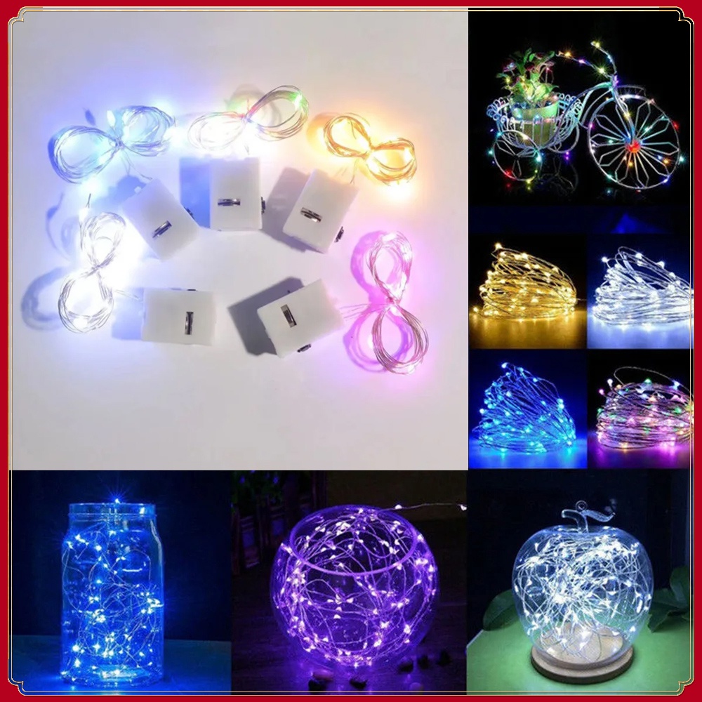 5M50Led Fio De Cobre Luzes De Fada Leds A Bateria Iluminação De Natal ...