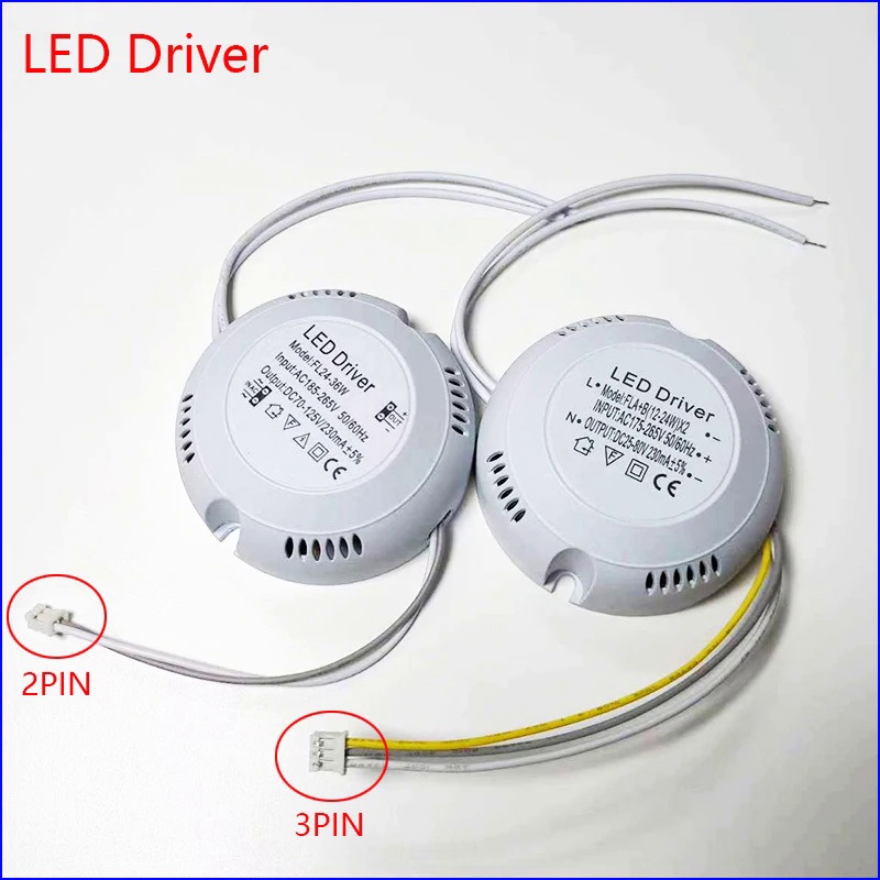 Driver De LED 12-24W/24-40W SMD PCB Luz Fonte De Alimentação De Teto ...