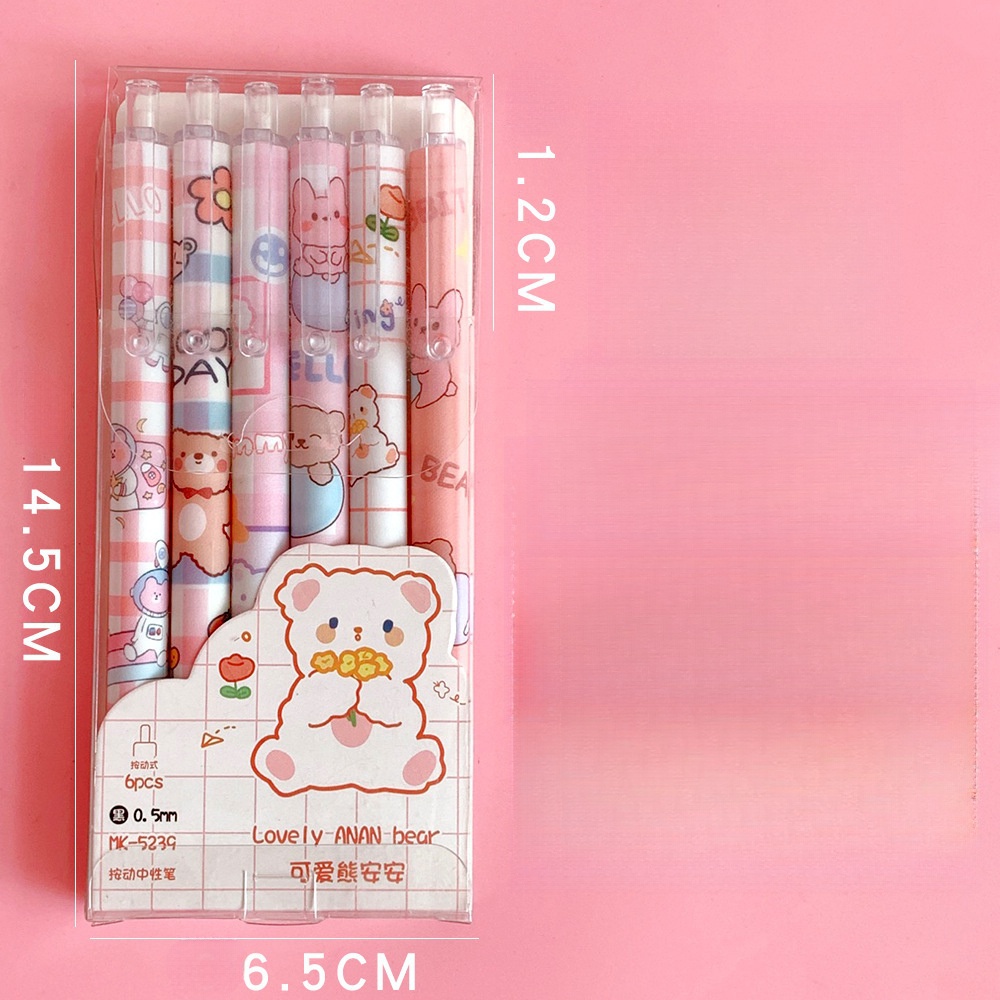 6 pcs conjunto de caneta neutra, versão coreana minimalista/super ...