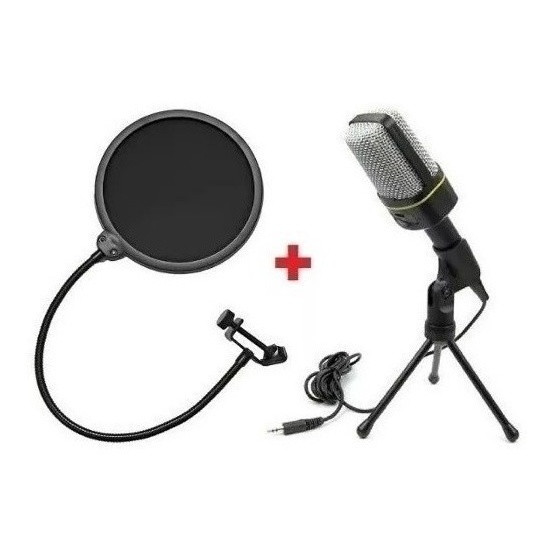 Microfone Para Pc Notebook Smartfone Celular Condenser Tripe | Shopee ...