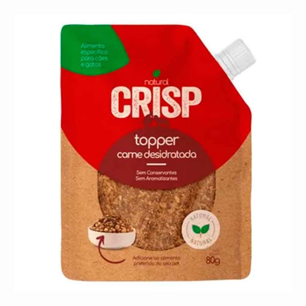 Petisco Natural Crisp Topper Para Cães e Gatos Carne 80g | Shopee Brasil