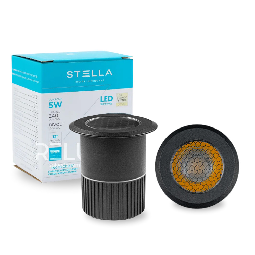 Embutido de Solo Luz Led Grade Antiofuscante 5W 12° Bivolt Stella Focco ...