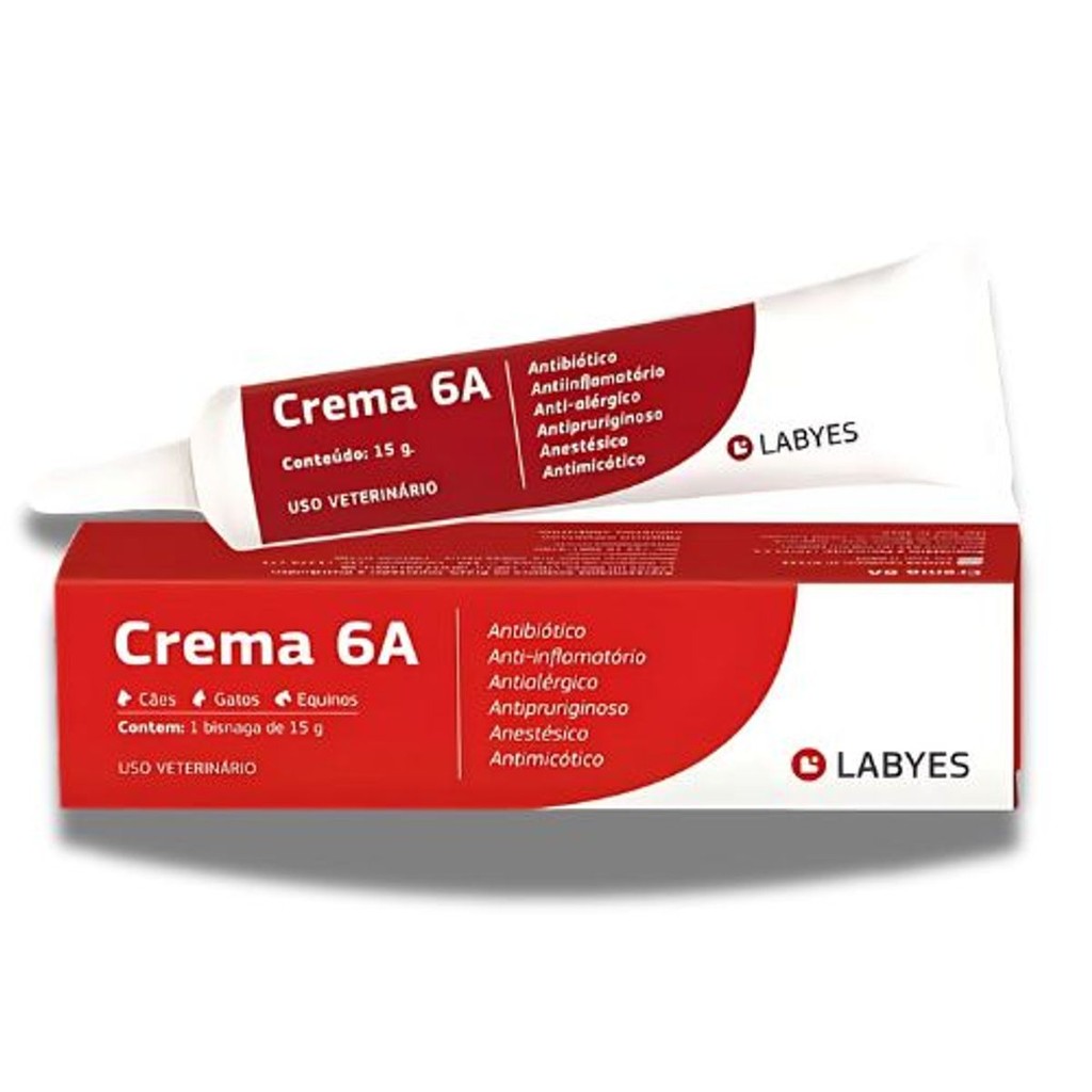 Pomada Crema 6a 15g Tratamento De Lesões Na Pele Labyes 6 a | Shopee Brasil