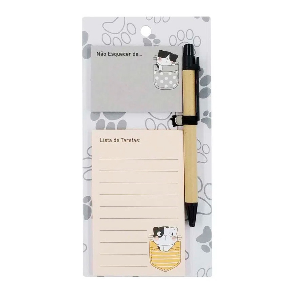 Kit Bloco De Notas Anotações Papel C/ Caneta + Imã | Shopee Brasil