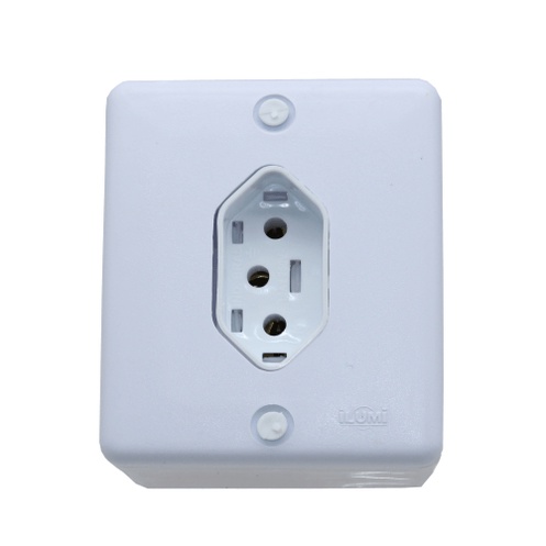 Tomada Externa Simples 10a 3 Pinos Sobrepor Ilumi 63140 | Shopee Brasil