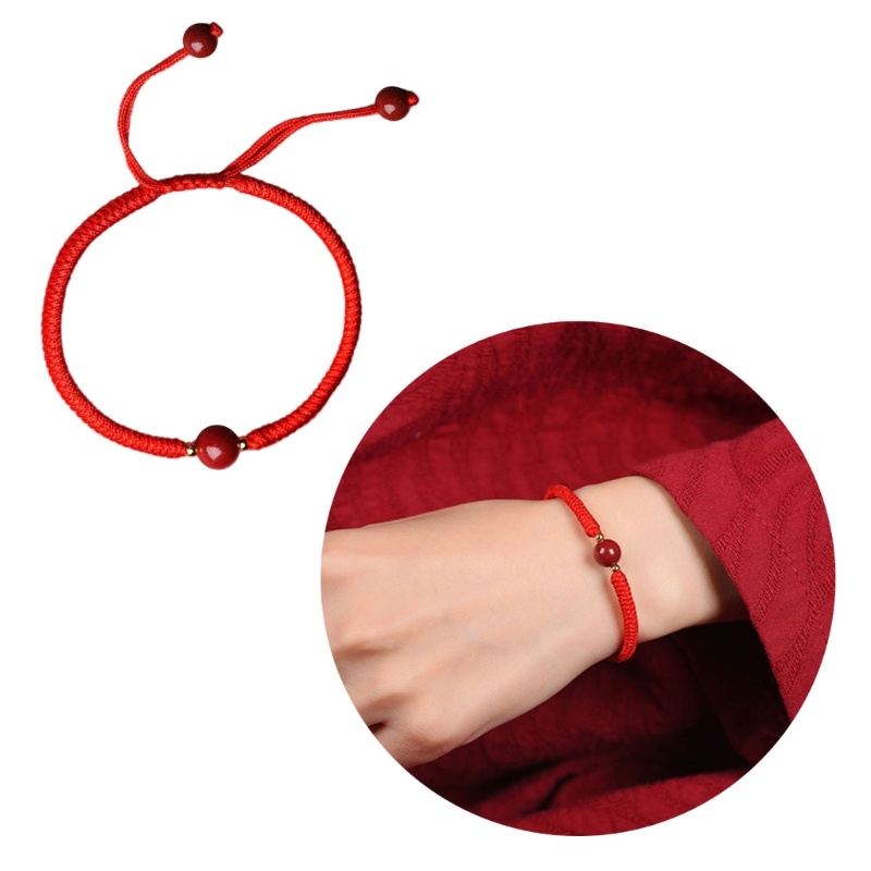 xiangbao Pulseira Tradicional Ajustável Corda Trançada Frisada Corrente ...