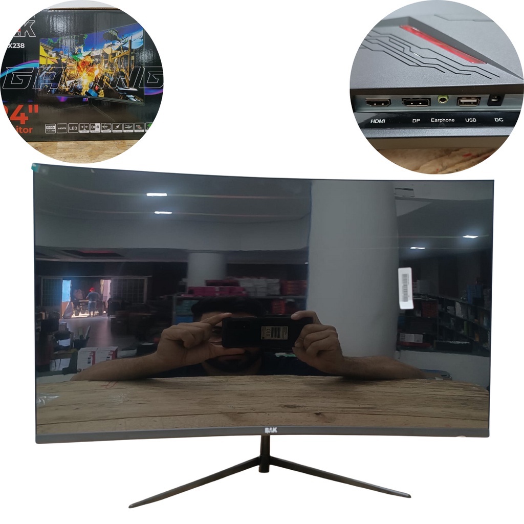 Monitor Gamer Curvado Curvo Led 24 polegada Bivolt Ultra Slim | Shopee Brasil