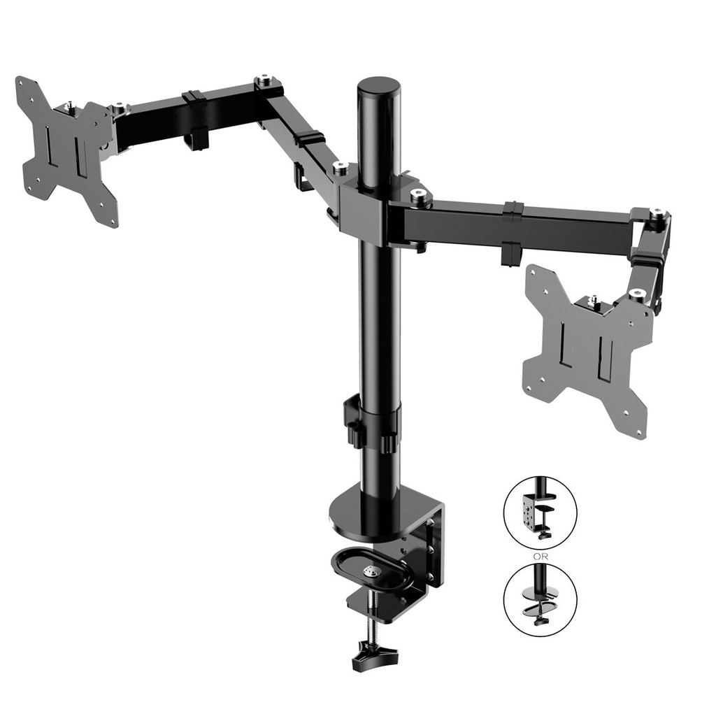 Suporte Articulado Para 2 Monitores 14" a 32" Suporta 10kg - Faz a Boa!