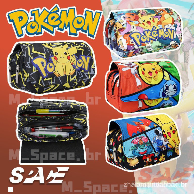 Lápis Pokemon Caso Pikachu Escola Caso Menino Menina Anime Cartoon ...