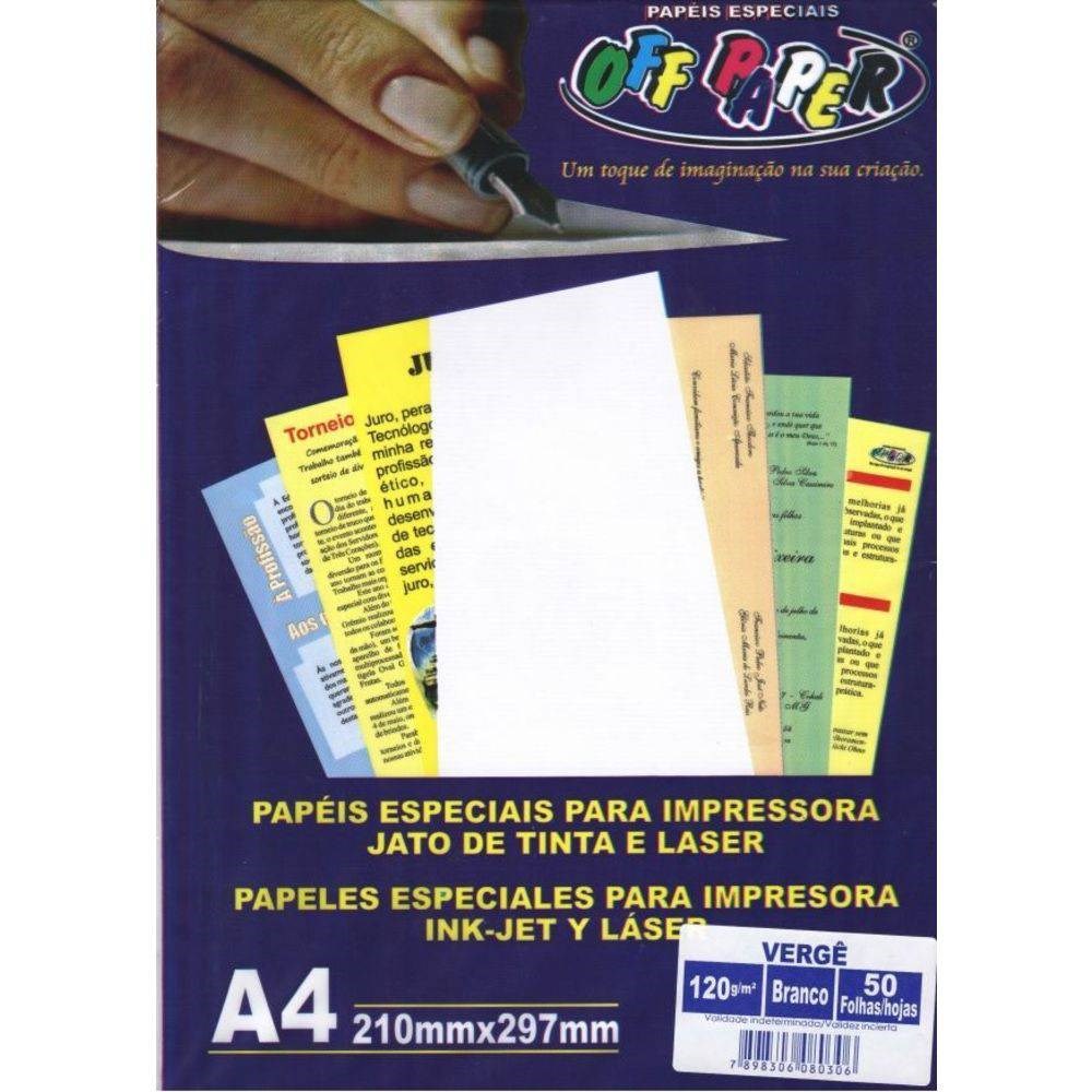 PAPEL OPALINE 240G/M² BRANCO A4 C/50 FOLHAS OFF PAPER | Shopee Brasil