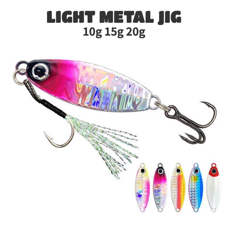 [DUOYU] Pesca Lure Metal JIG Lures 10g 15g 20g laser Slow Micro Isca shore Fundido jigbait Peixe ...