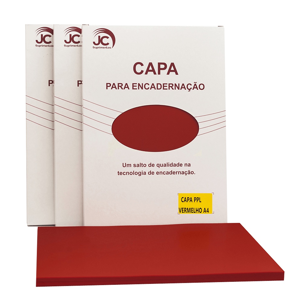 Capa PP Line Vermelho A4 100 un | Shopee Brasil