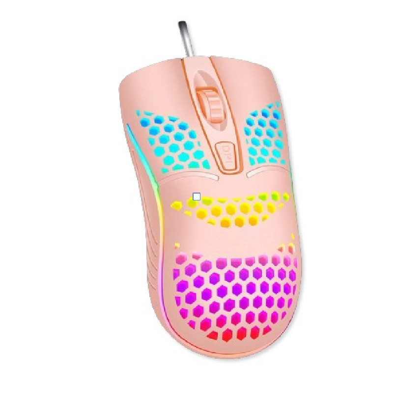 Mouse Óptico Com Fio Usb RGB Rosa Para Computador Notebook | Shopee Brasil