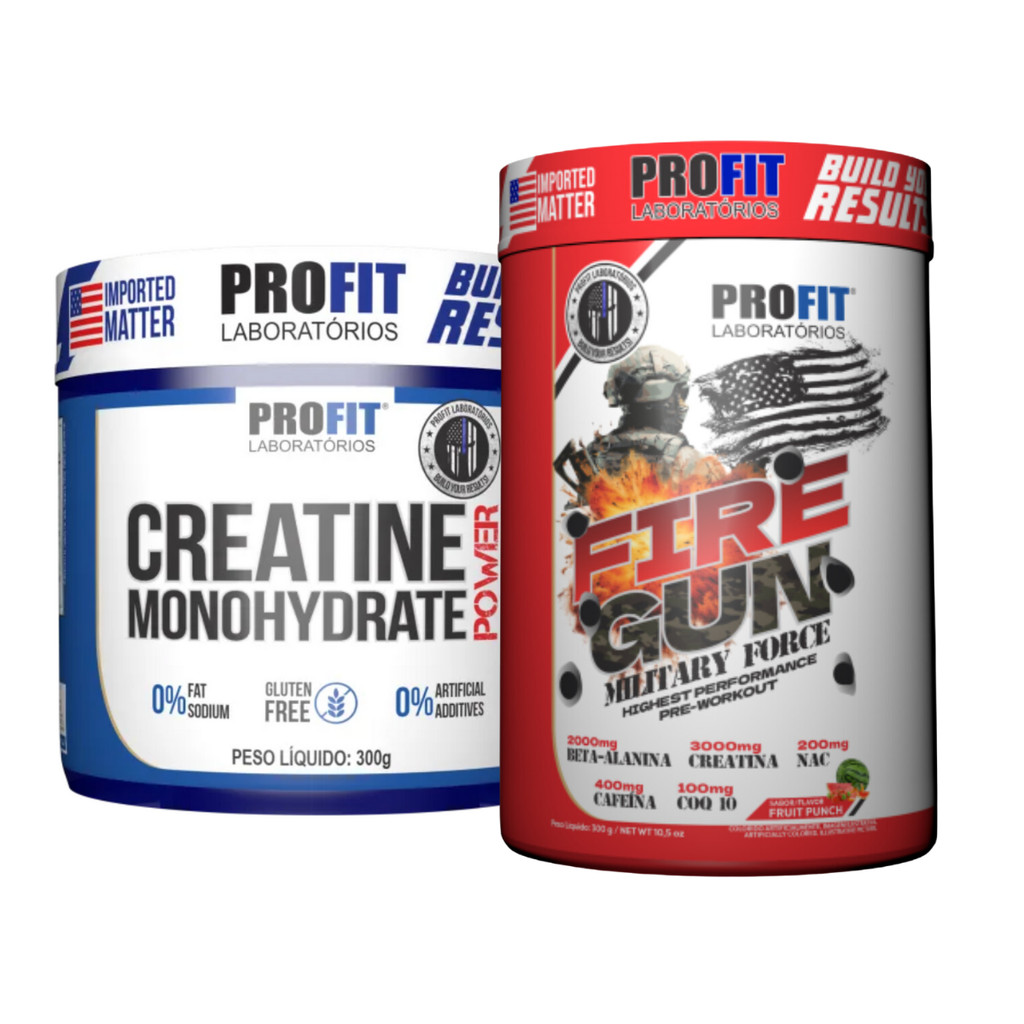 Pre Treino Fire Gun Intensidade Total Pre Workout Profit 300G ...