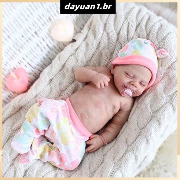 reborn realista 32cm Novidade April Doll Reborn Silicone Full | Shopee ...