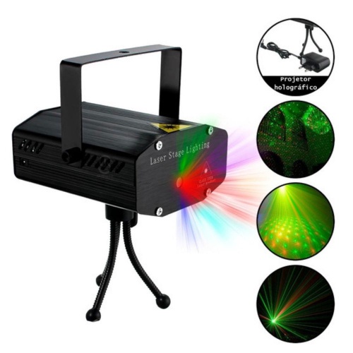 Mini Laser Led Projetor Raio Holografico Dj Festa Balada | Shopee Brasil