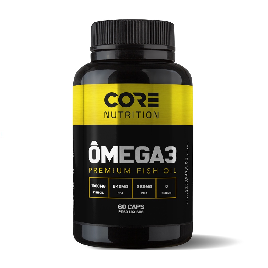 Ômega 3 Premium Fish Oil 60 Cápsulas Core Nutrition | Shopee Brasil