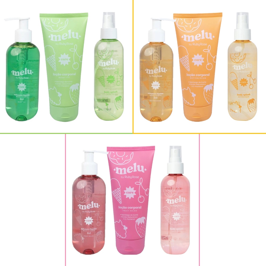 Kit Cuidado Corporal Melu by Ruby Rose - Pele hidratada e perfumada ...