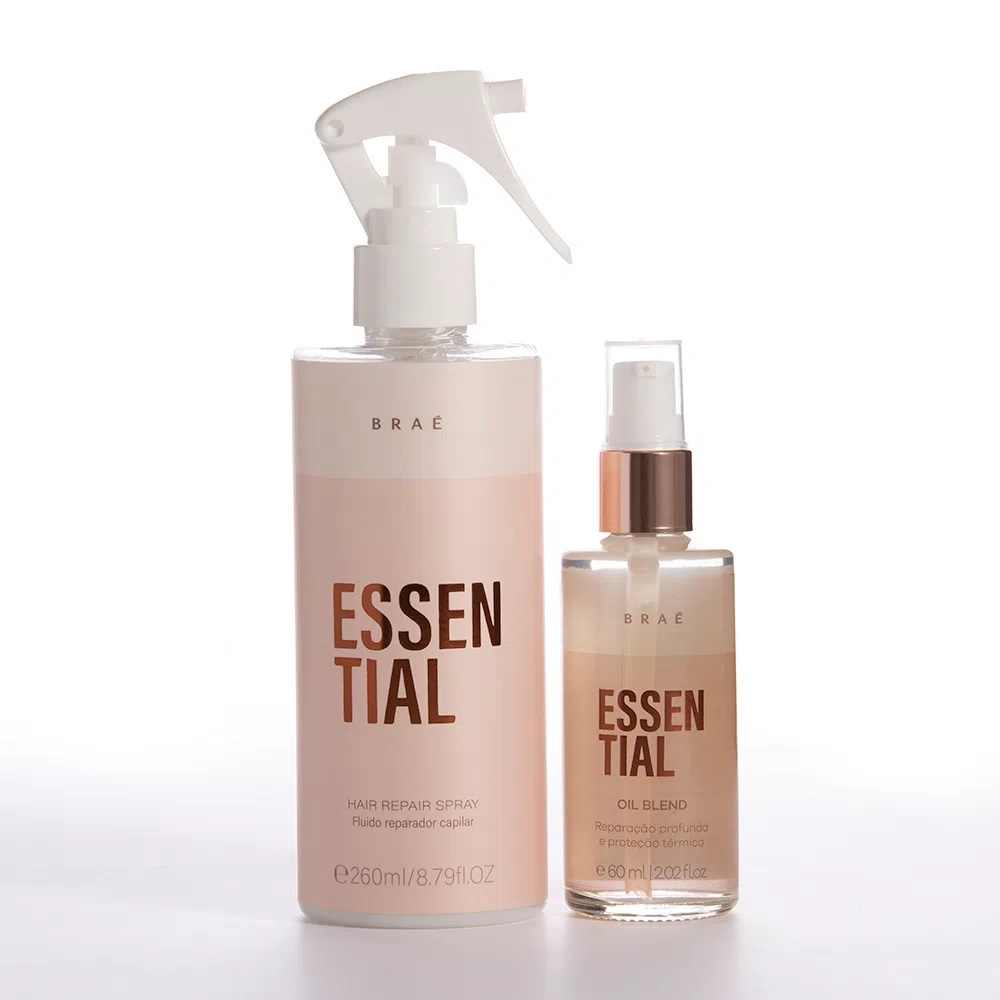 Kit Braé Essential Leave-in Spray 260ml + Óleo Capilar 60ml | Shopee Brasil