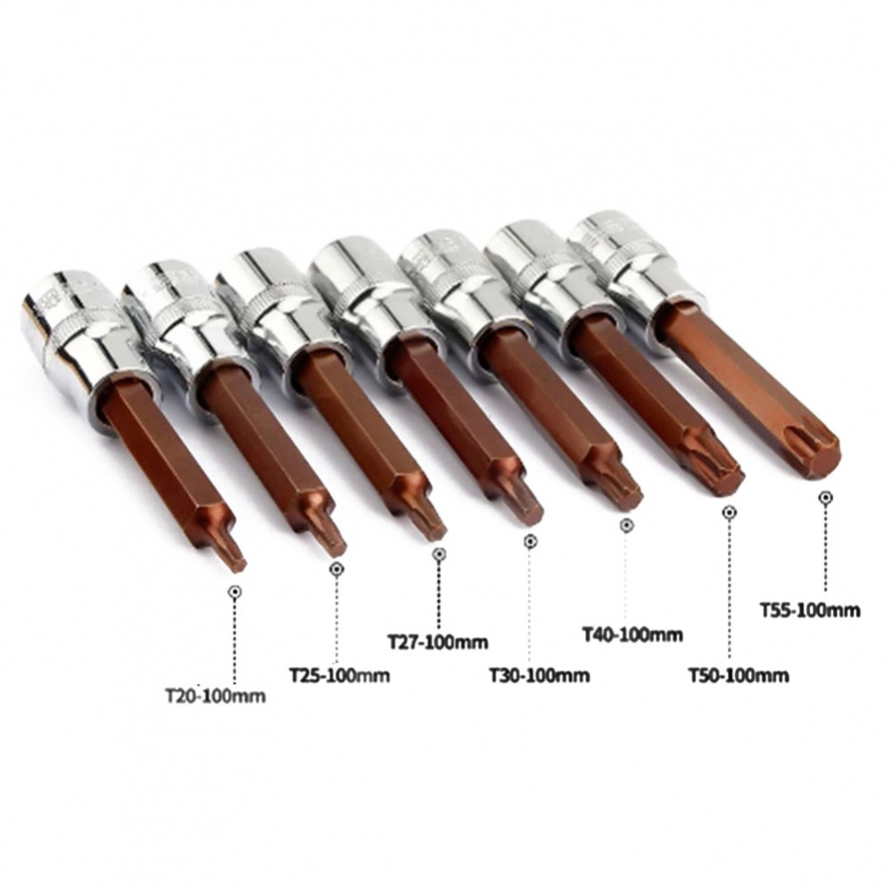 1/2 Soquete Torx Star Bit 100L Para Chave De Catraca Torque T20-T55 | Shopee Brasil