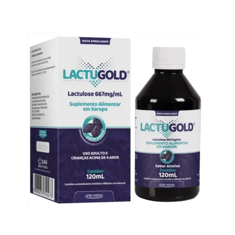 Lactugold 120ml Lactulose 667mg/ml Sabor Ameixa ( Lactulona) | Shopee ...