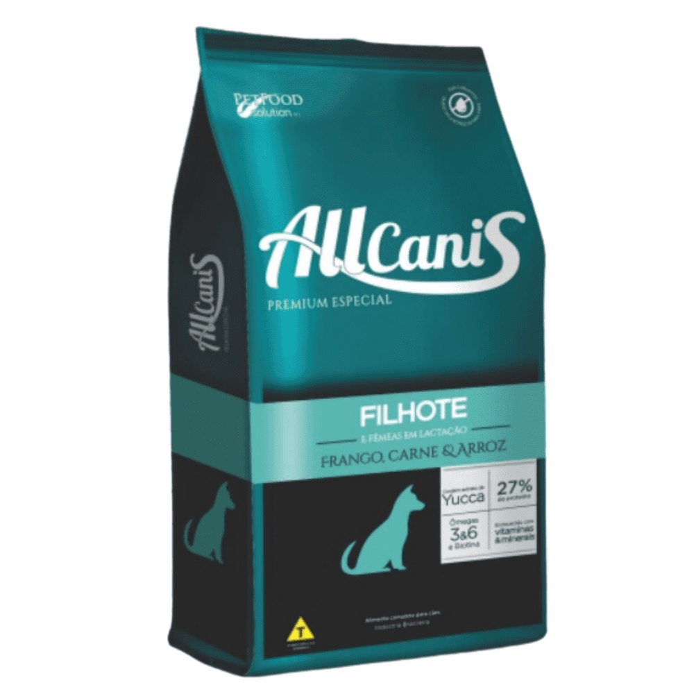 Ração Para Cães Filhote Allcanis Frango Carne Arroz 15 KG | Shopee Brasil