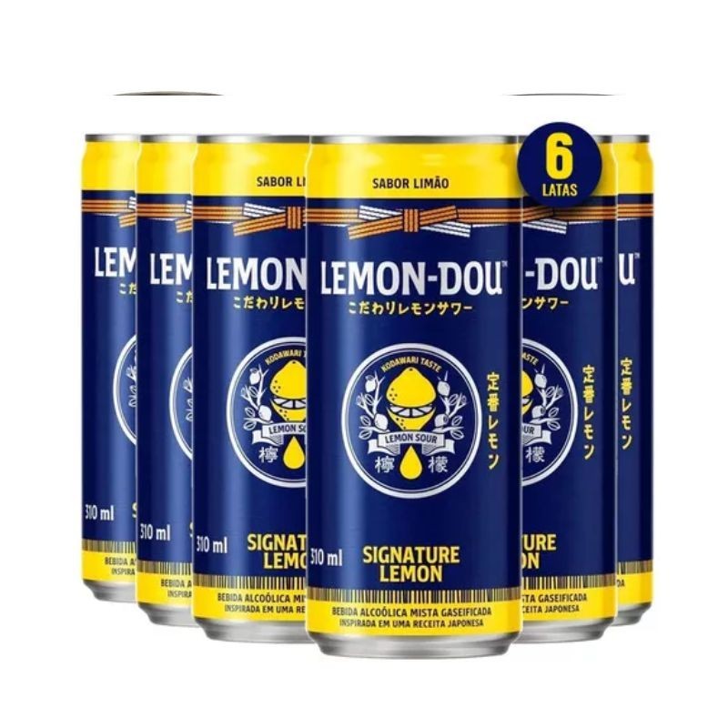 Fardo c 6 Bebida Lemon Dou Signature Lemon Lata 310ml Importada do ...