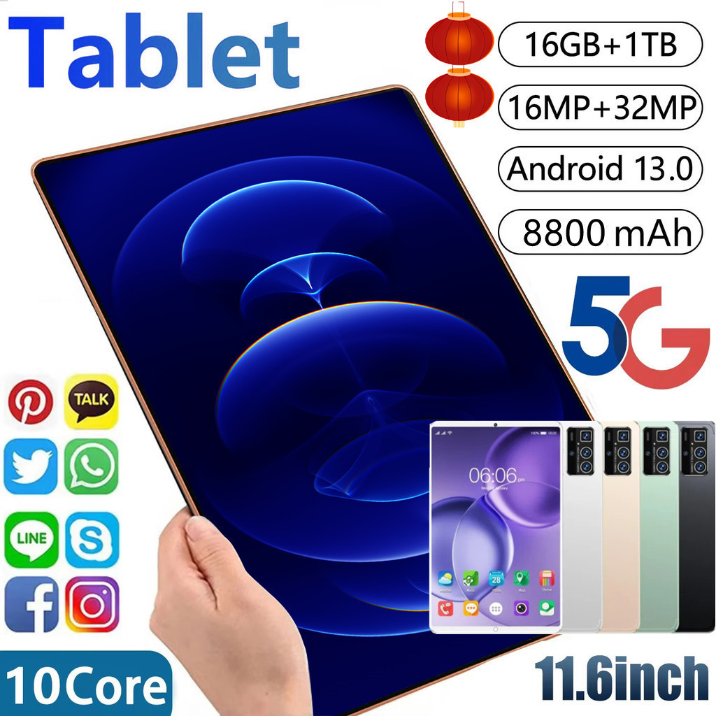 2025 Edição Global 16GB Ram 1TB Rom Novo Tablet PC Android 13.0 Wifi De ...