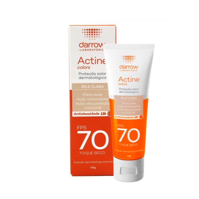 Protetor Solar Actine Color Fps 70 Pele Clara 40g | Shopee Brasil