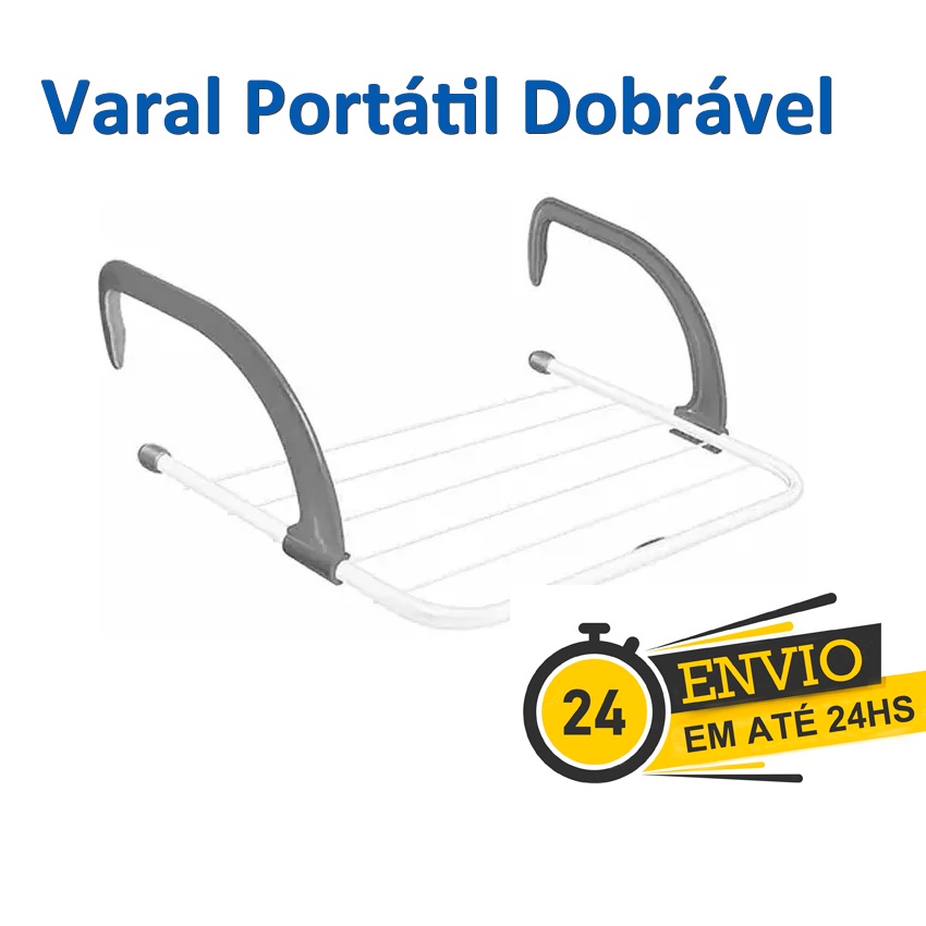 Varal Dobrável Portátil Porta Janela Sacada Box Banheiro | Shopee Brasil