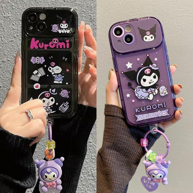 Capa Para Telefone Kuromi Soft TPU iPhone 15 11 12 14 Pro Max 13 Mini XR XS 7 8 6 6S Plus SE ...