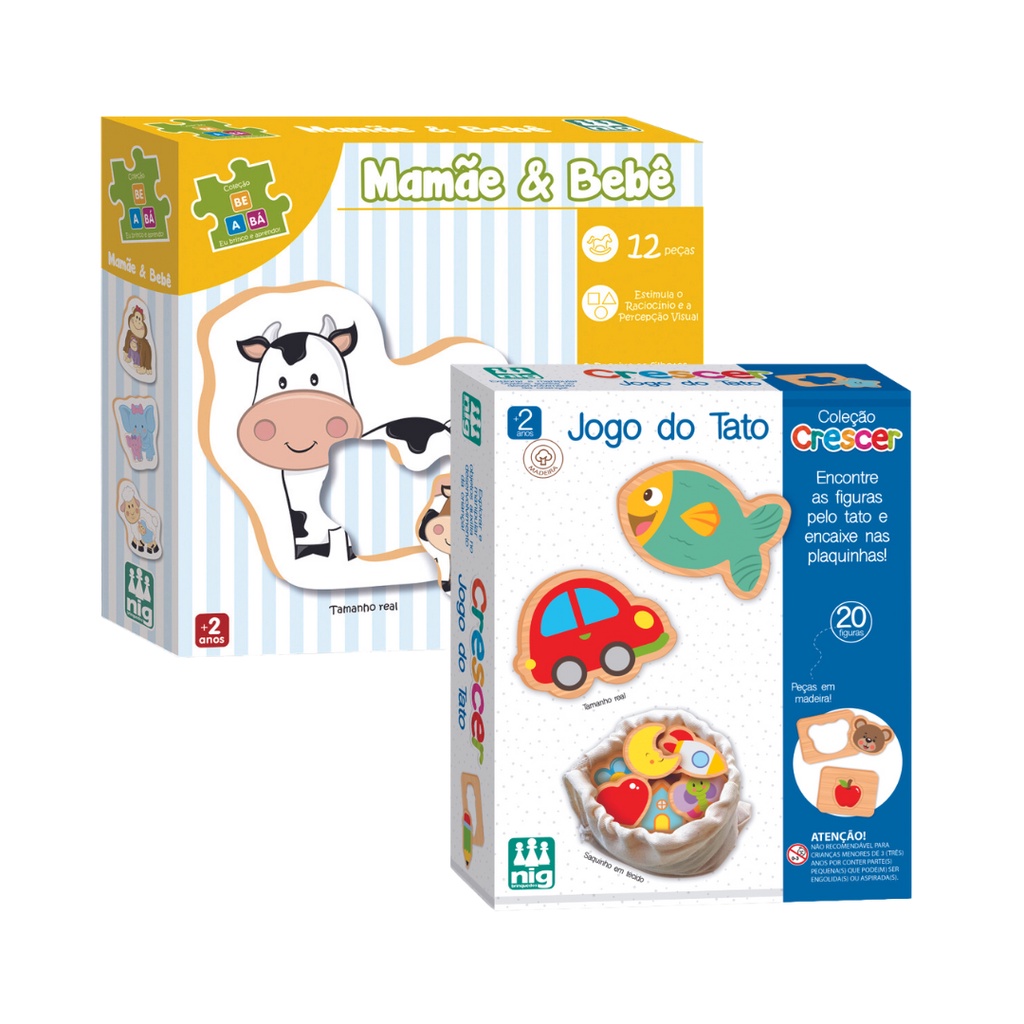 Kit Jogos Educativos Aprendizagem Sensorial: Toque e Descubra - Brinquedos Educativos - NIG ...