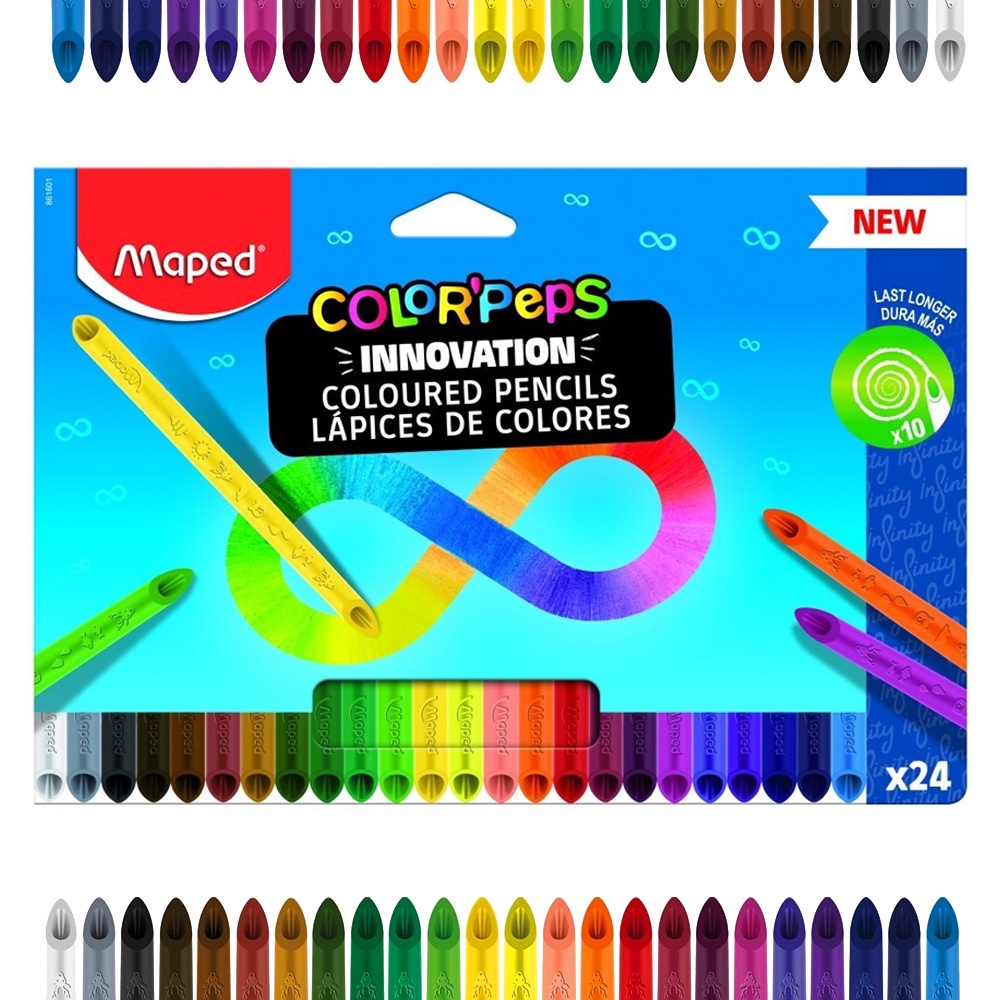 Lapis De Cor Infinito Maped Com 24 Cores Color Peps Infinity ...