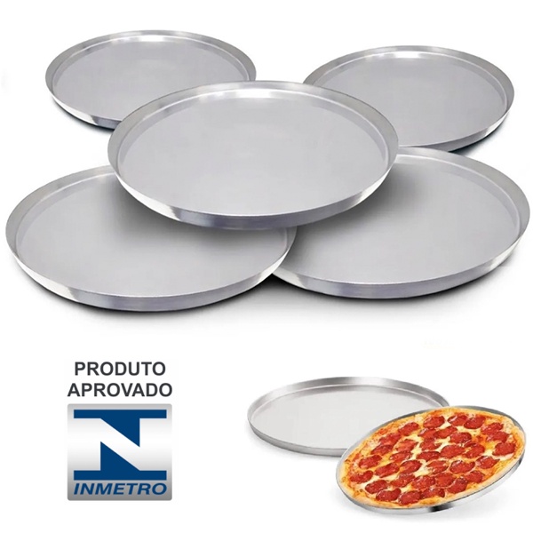 KIT de Forma Pizza N° 30 Em Alumínio Profissional Pizzaria Restaurante ...