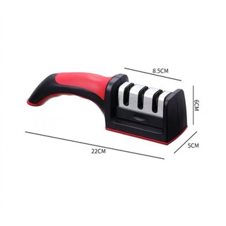 Amolador Afiador De Facas Em Aço Inox Com 3 Afiadores | Shopee Brasil