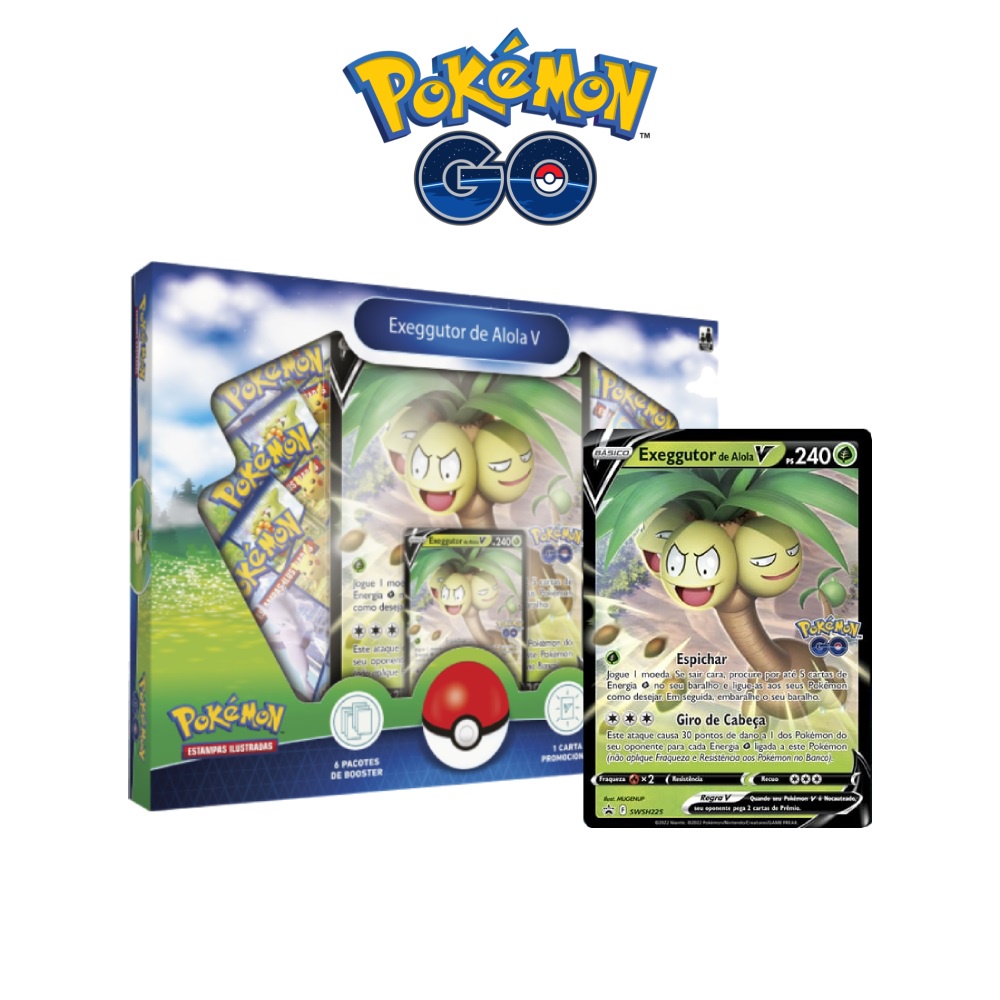 Box Pokemon Go Exeggutor De Alola - Copag | Shopee Brasil