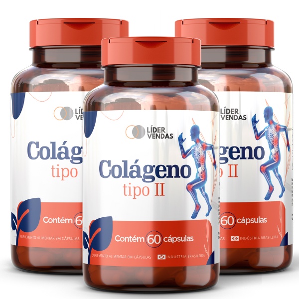 Colágeno tipo 2 - 60 cáps 500mg - kit com 3 potes | Shopee Brasil