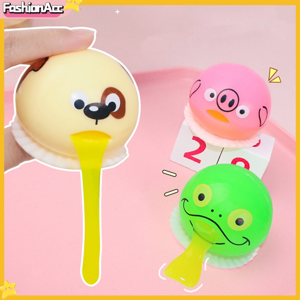 Cartoon Stress Ball Funny Decompression Toy Relief Vomiting Egg Yolk ...