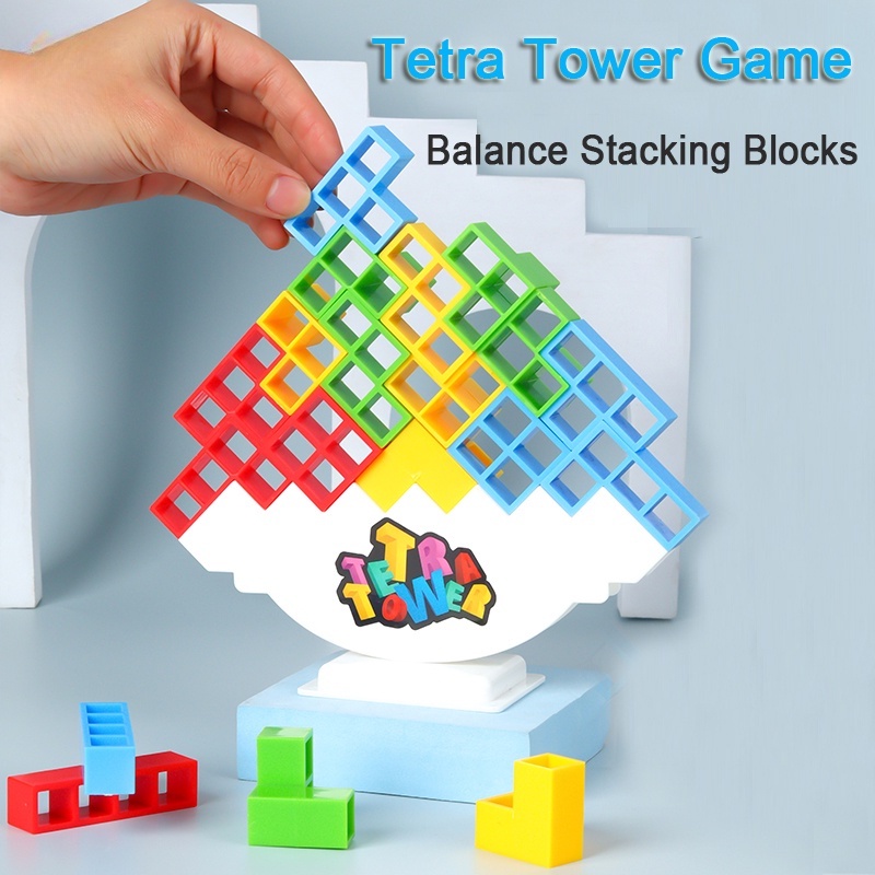Tetra Tower Game Tetris Balance Toy Stacking Block Stack Montagem De ...