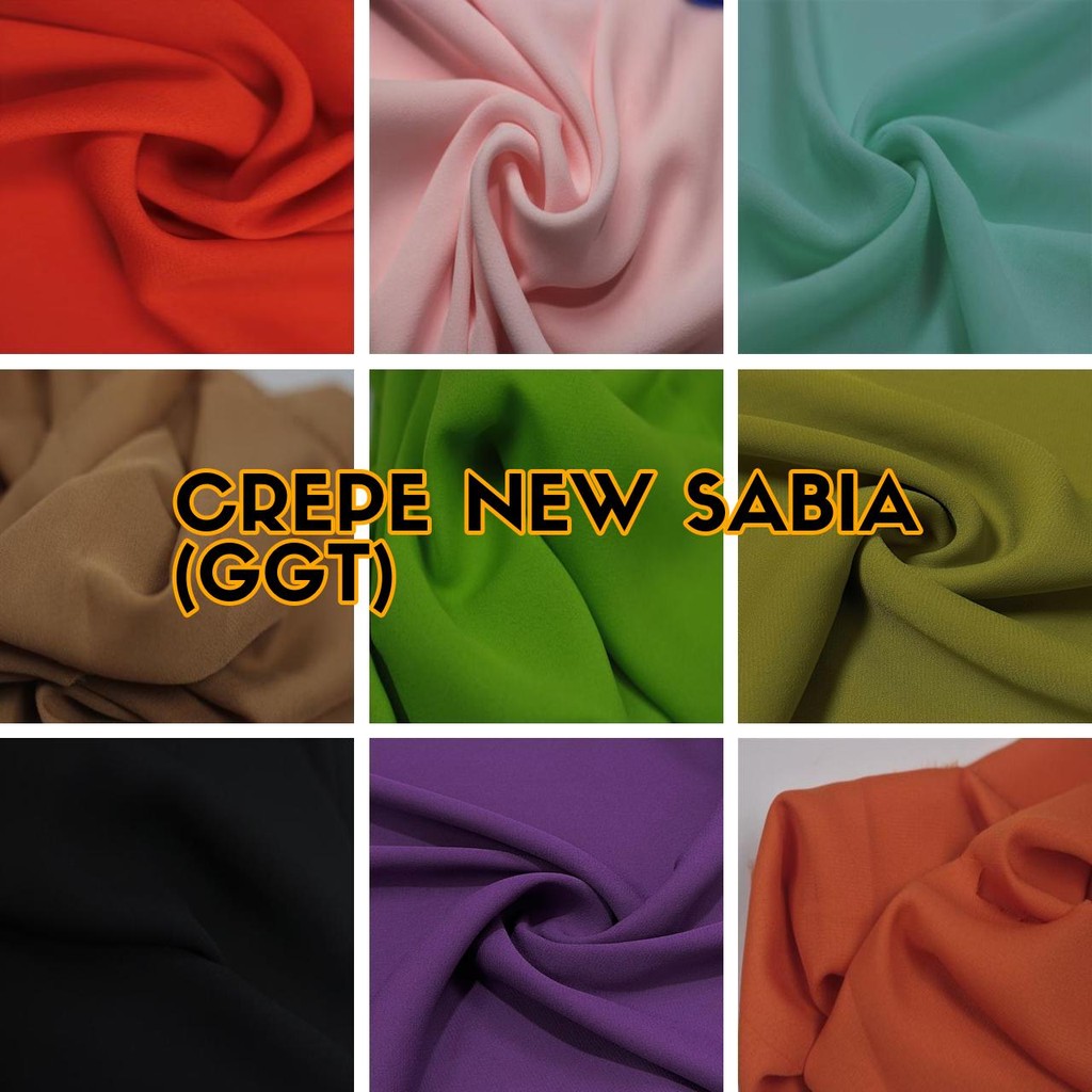 3 Metros Tecido Crepe New Sabia Crepe Georgete Liso GGT (3m x 1.45m ...