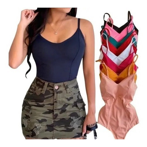 Body Feminino Alcinha com Bojo Bodi Regata Suplex Bode Alça Blogueira ...