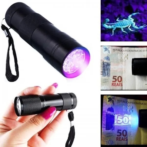 Lanterna De Led Potente Luz Negra Ultravioleta Uv Escorpião Premium | Shopee Brasil