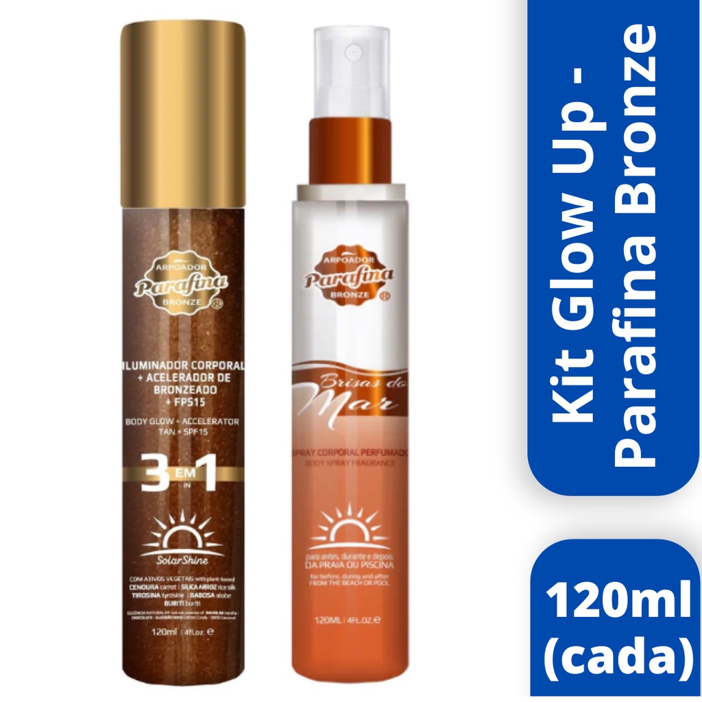 kit Acelerador de Bronzeado + Spray Perfumado 120 ml - Parafina Bronze ...