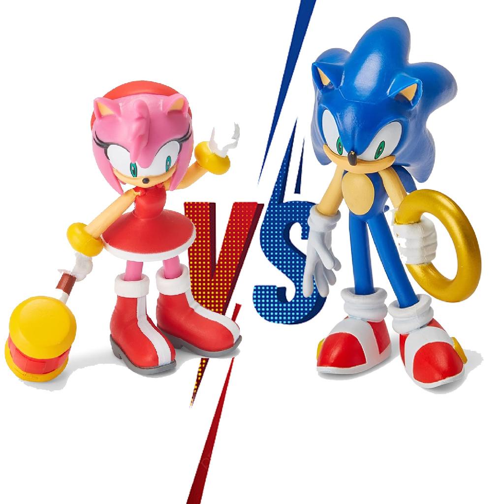 Kit Sonic Bonecos: Sonic vs. Amy Original - DC Toys | Shopee Brasil