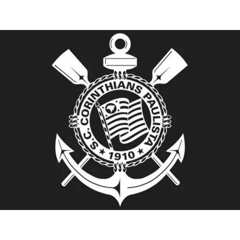escudo símbolo Corinthians em adesivo de recorte vazado | Shopee Brasil